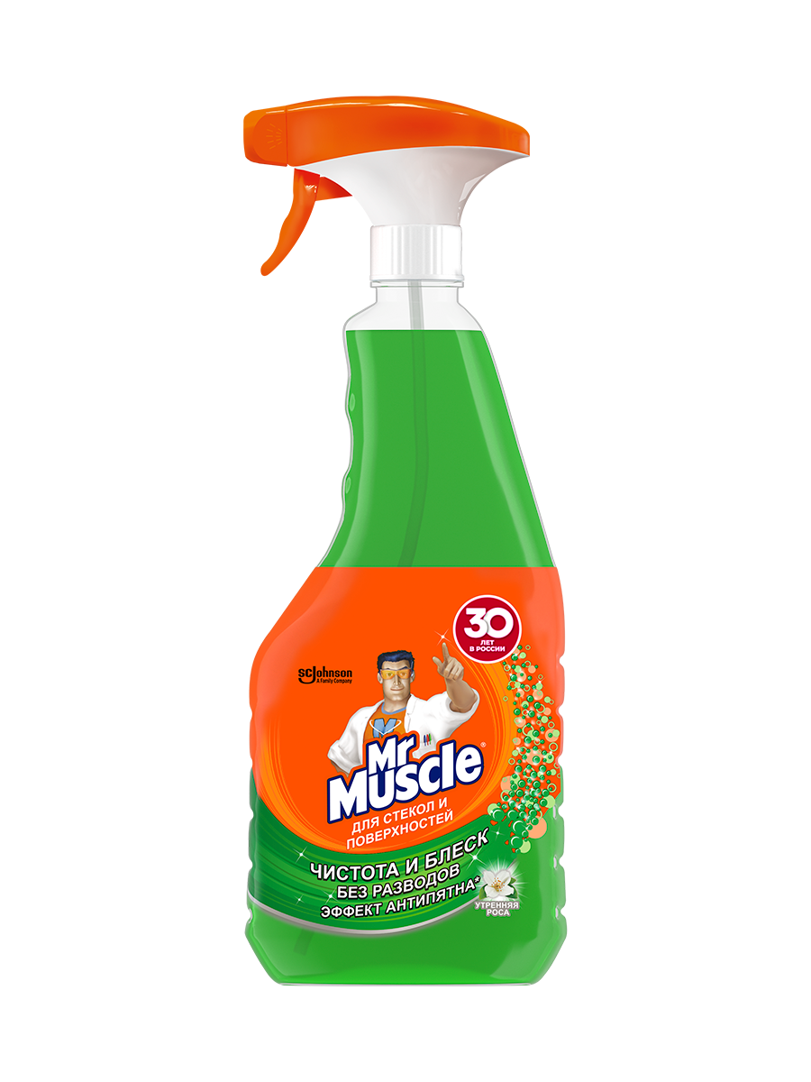 Mr Muscle Средство для стекол и поверхностей "Утренняя роса", триггер 530 мл