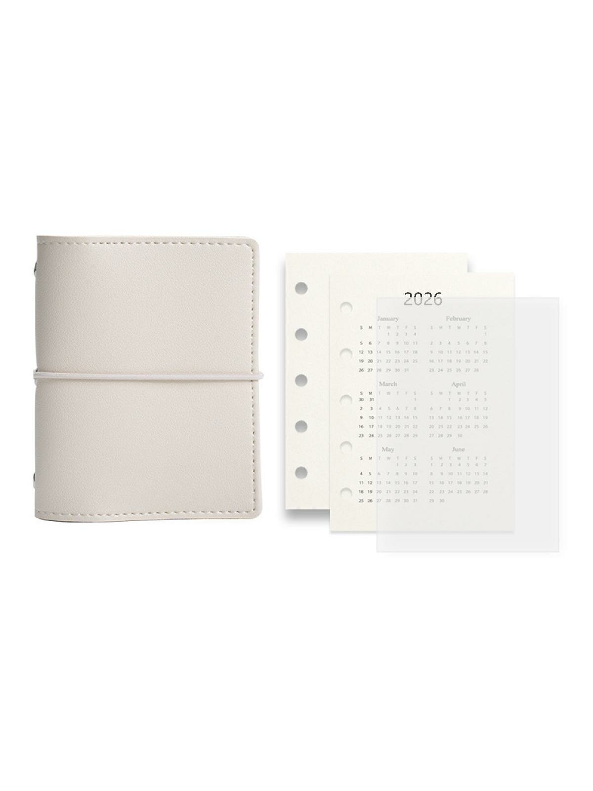 Многоразовый кожаный блокнот в переплете на 5 колец с многоразовой бумагой для офиса и школы