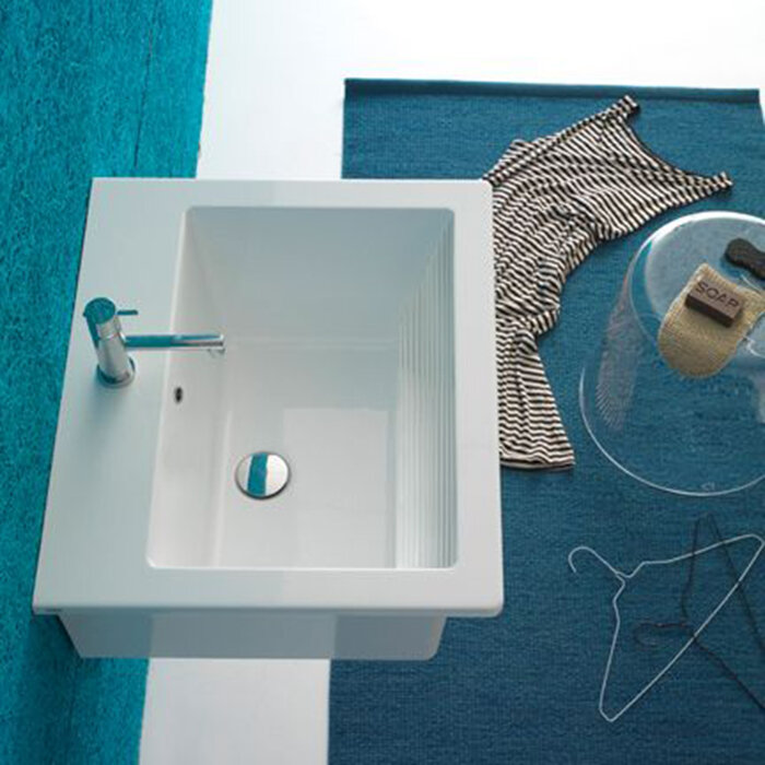 Раковина подвесная Globo Forty3 FO063. BI*1 60х50 см, с отверстием для смесителя