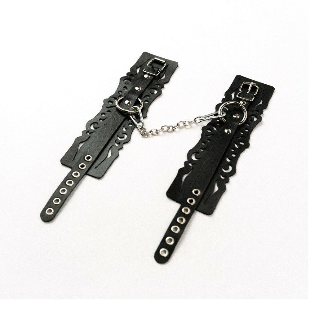 Оковы Crazy Handmade BDSM натуральная кожа, универсальные на ноги ажурные