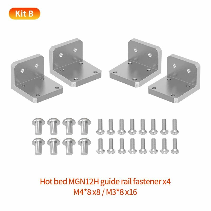 Запчасти для 3D-принтера «сделай сам», кронштейн для горячей кровати MGN12H, комплект обновления оси Y, линейные направляющие, фиксированные фитинги типа L