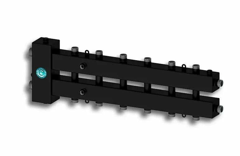 Гидравлический разделитель север М7 У 1925072 7 выходов модульного типа чёрный