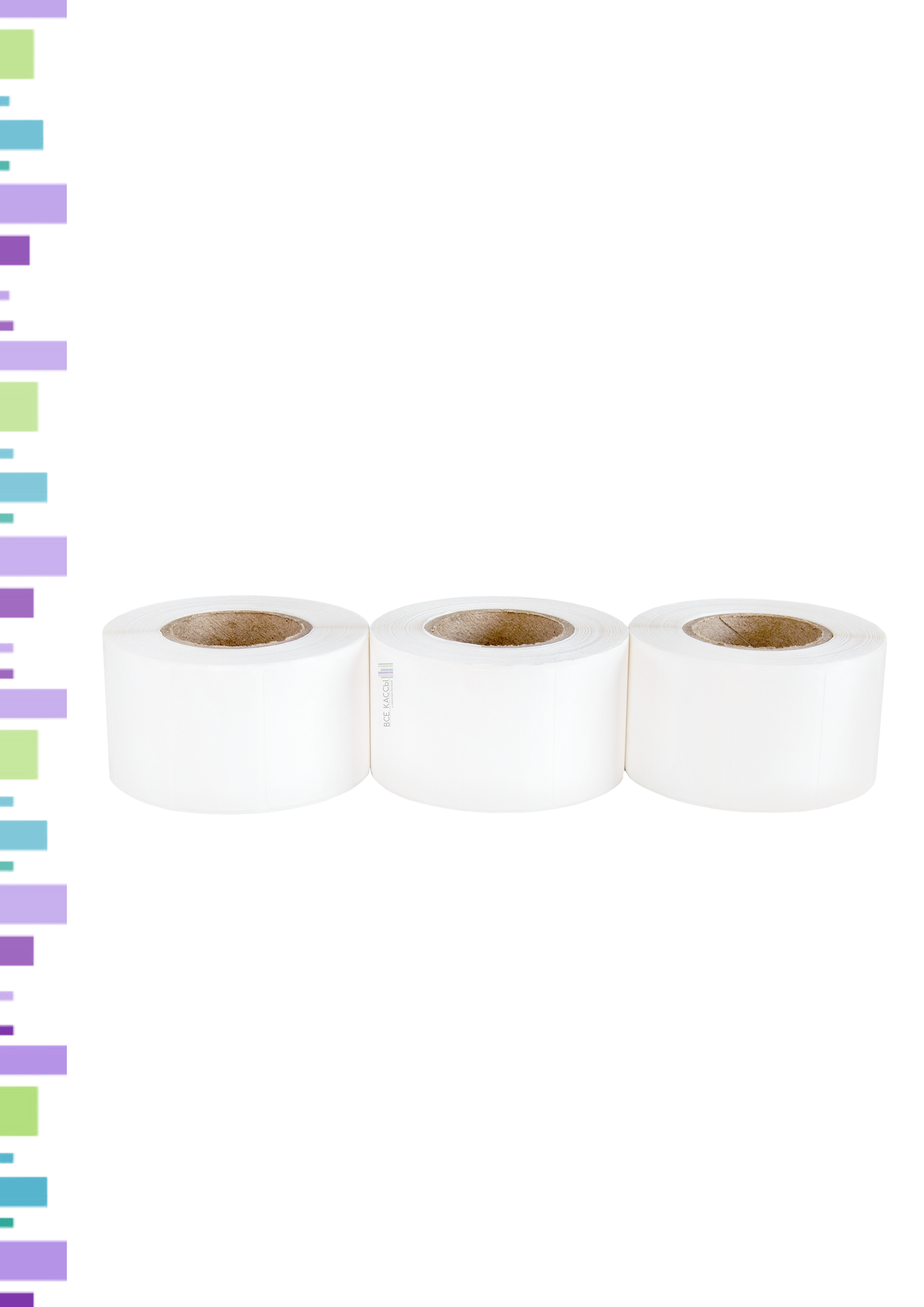 Термотрансферная этикетка полипропилен 43х25, 3 ролика (1000 шт в ролике) втулка 40 мм упаковка