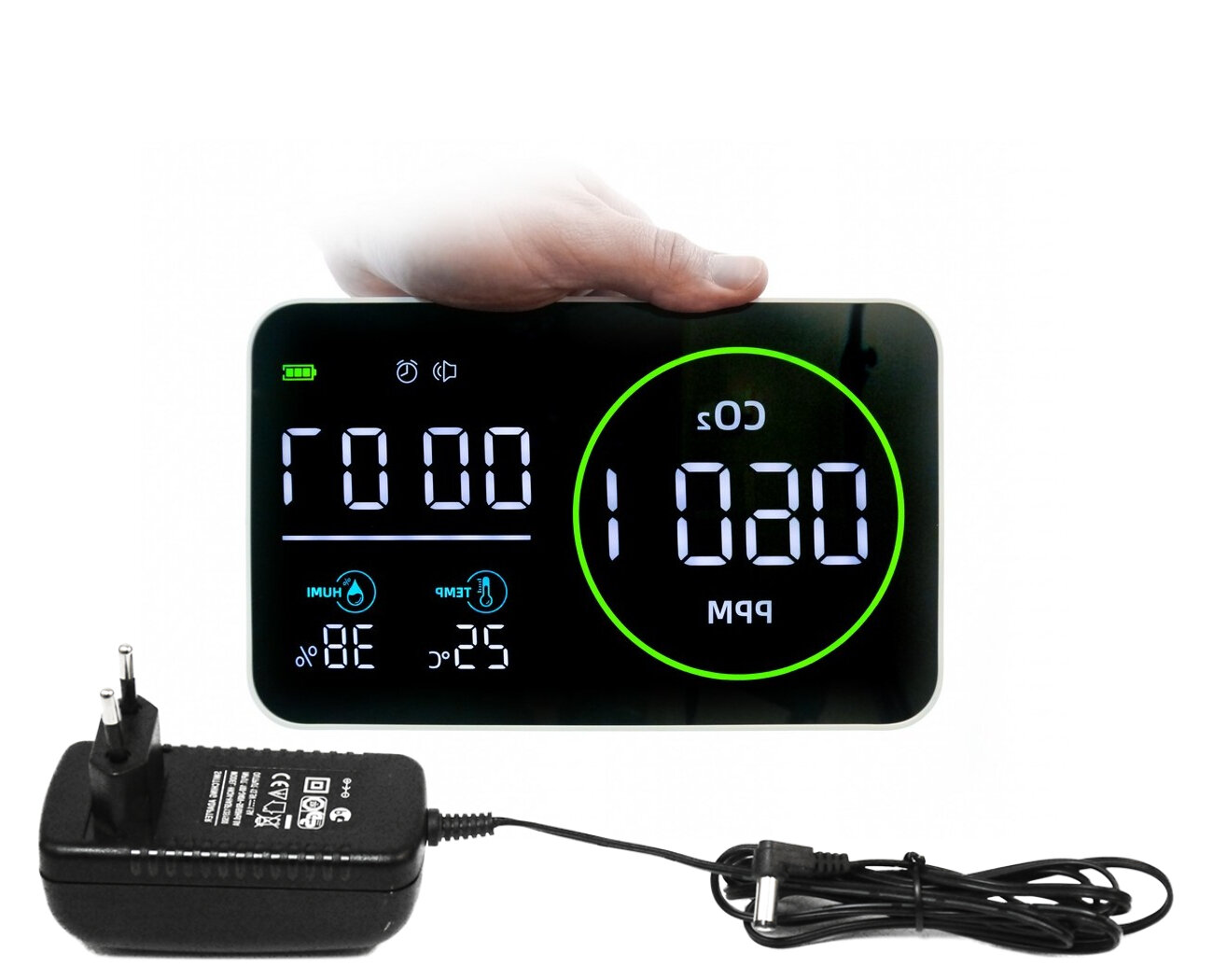 Многофункциональный автономный датчик сигнализатор 4 в 1 СтражГаз Мод:915-M6 (Z62997VA). Звуковая сигнализация 85 дБ. Аккумулятор 1400 мАч