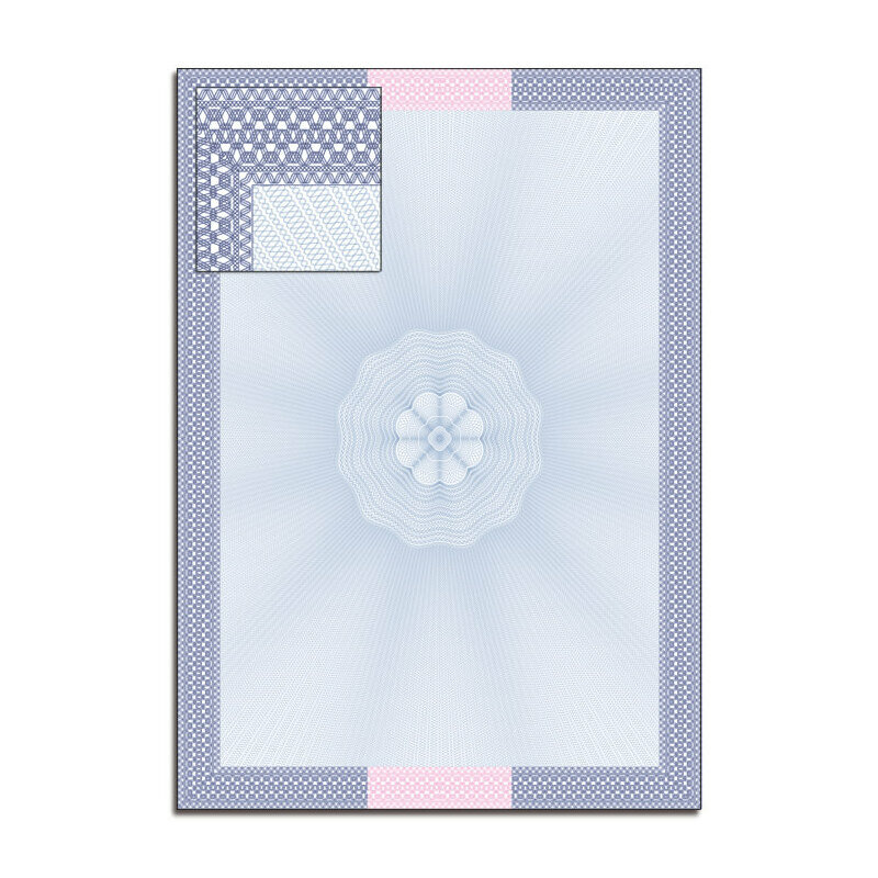 SET-08 - Бланки для сертификатов, дипломов, грамот, А4, верже, 100 гр, 10 листов