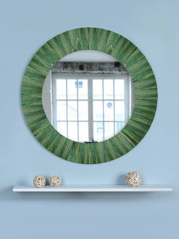 Зеркало настенное MYSUNNYHOME, широкое, 104 см, зеленый
