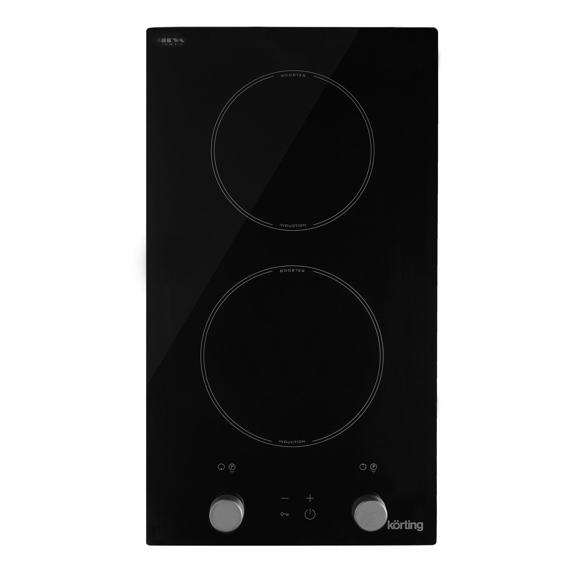 Индукционная варочная панель Korting HI 32071 KB ширина 30 см, 2 конфорки, таймер, черный