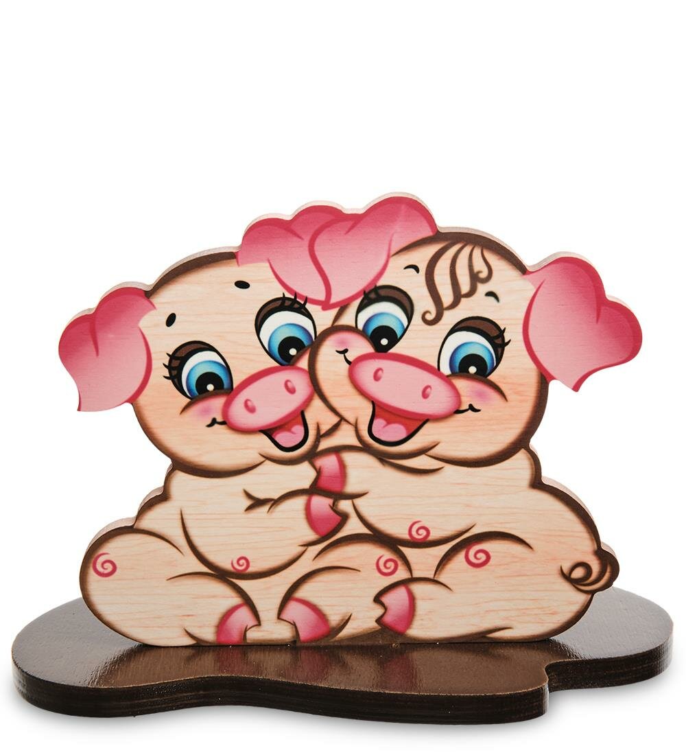 Карандашница Хрюшки A2164952 Народные промыслы, Дерево, Россия