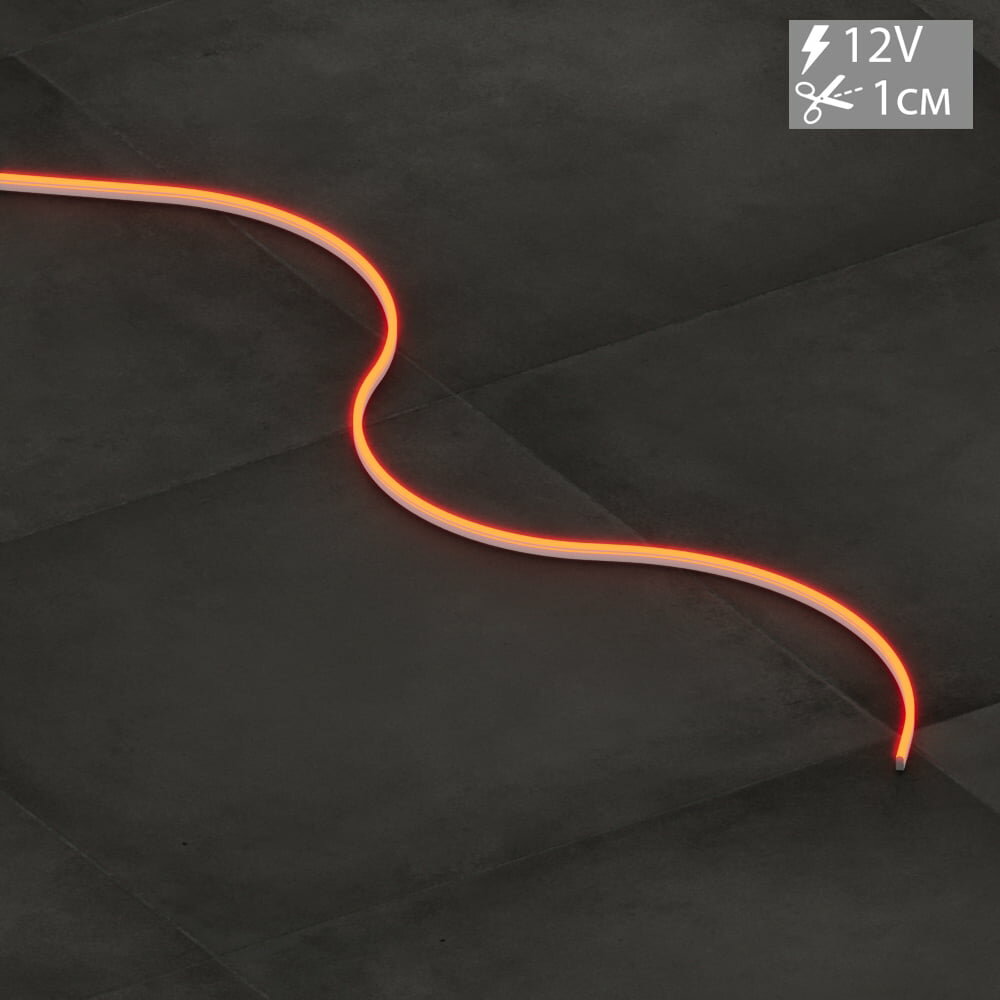 Гибкий неон ShopLEDs Гибкий неон SL 2835, 120 Led, IP65, 12V, 1CM, 6х12мм, NEW (оранжевый), 10м
