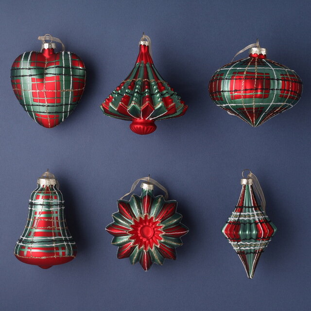 Елочные игрушки Bunbury - Новогодние Вихри 10 см, 6 шт, стекло, Winter Deco, 4060252