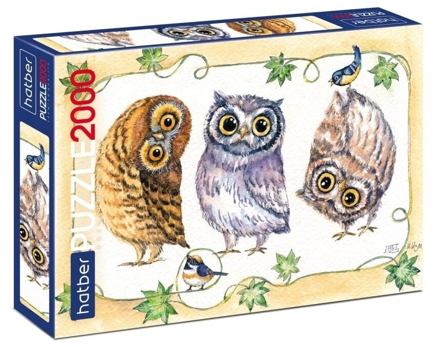 Пазлы 2000 деталей. Совята (Premium) 2000ПЗ1_23724, (Хатбер-М)
