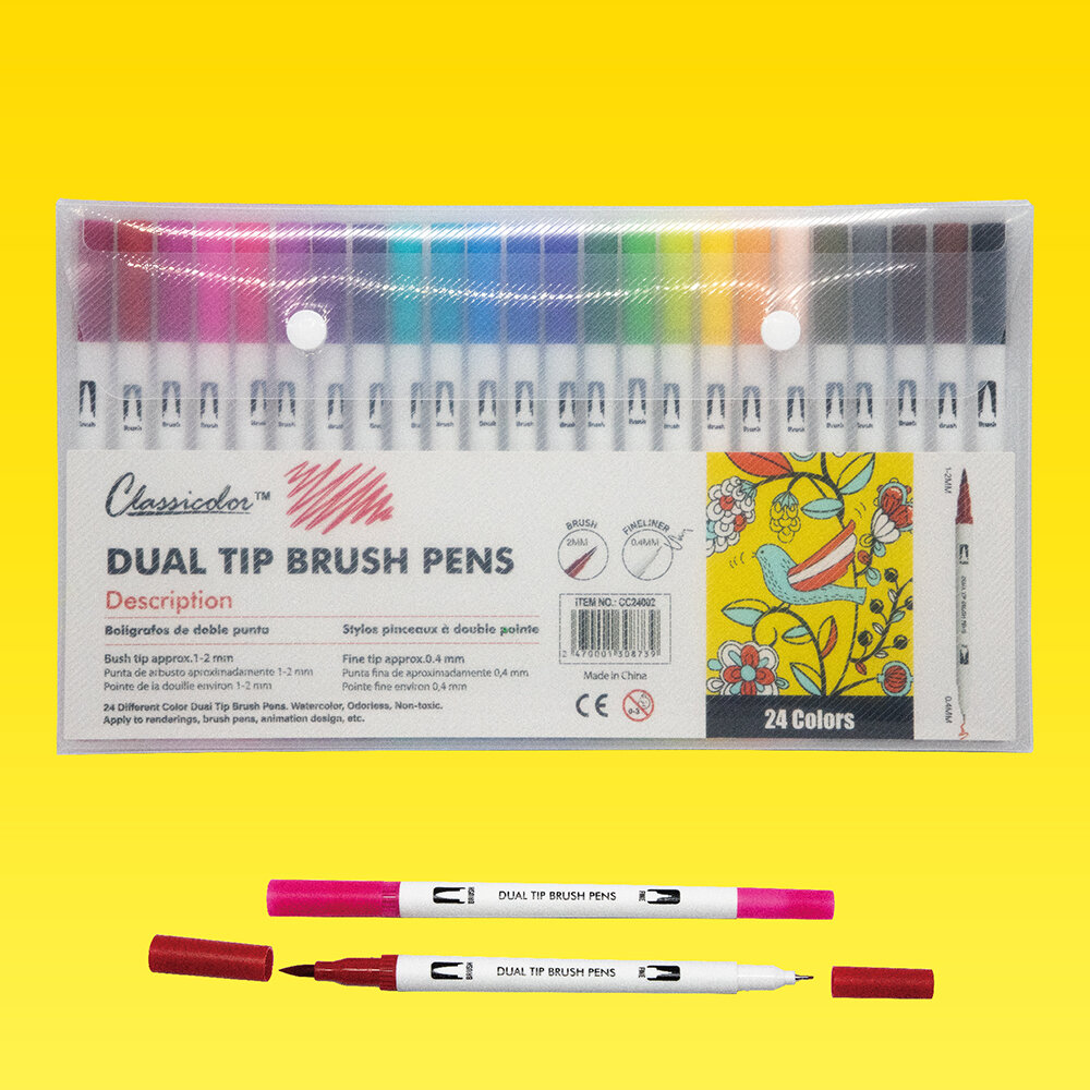 Скетчмаркеры Classicolor двусторонние 24 шт.