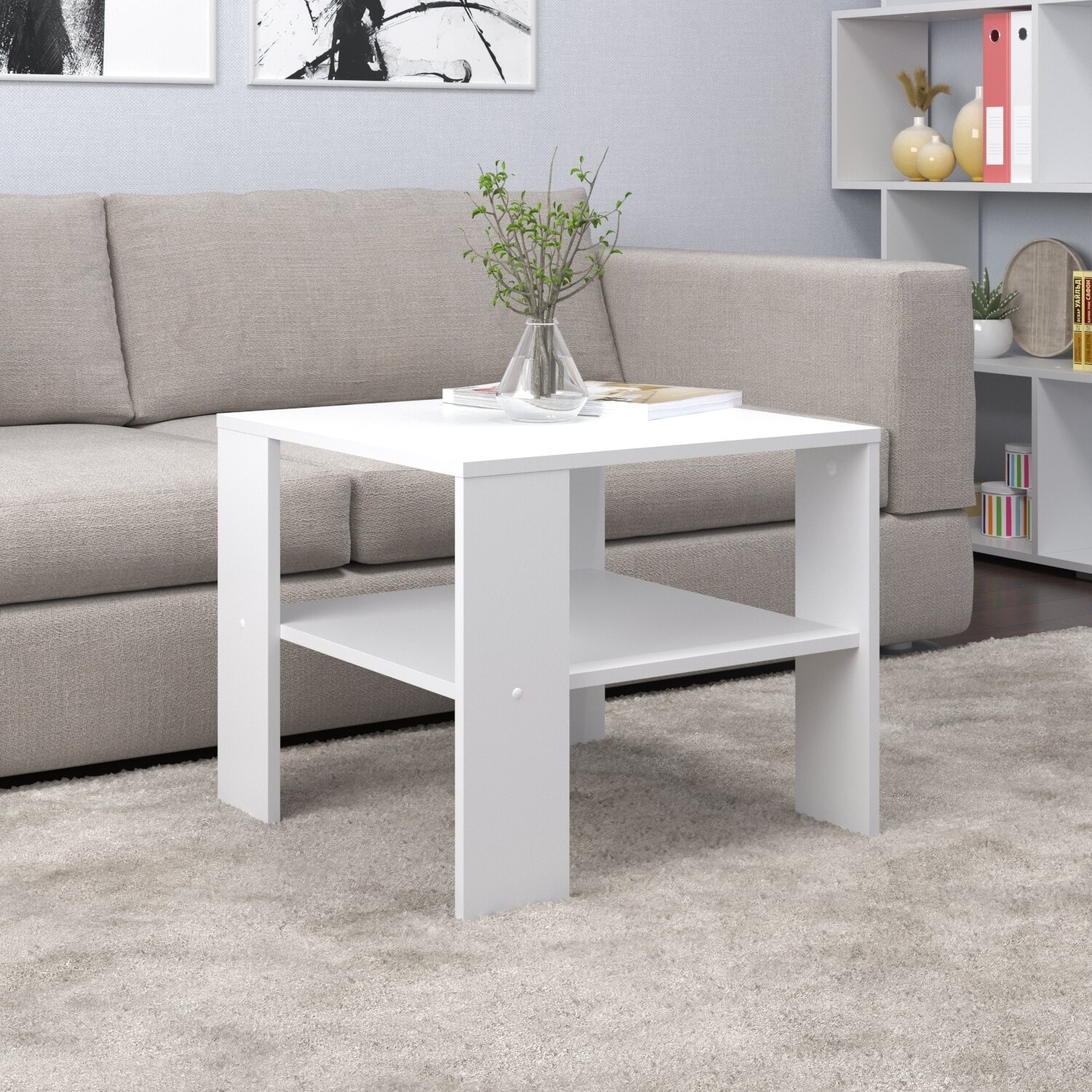 Журнальный стол, белый