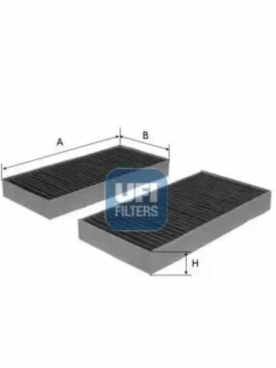 Фильтр салона 322x169x31 2шт. BMW E60/E61 all models 03>/E63/E64 3.0i/4.5Ci 04>