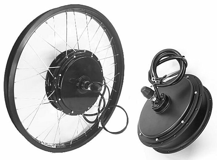 Мотор-колесо заднее, 3000Вт, прямой привод, под трещотку, 150мм, мод. DDK, Обод 26