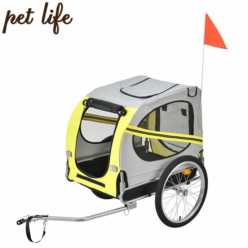 Переноска для животных, велосипедный прицеп, складная, для перевозки кошек и собак, большое пространство для крупных собак
