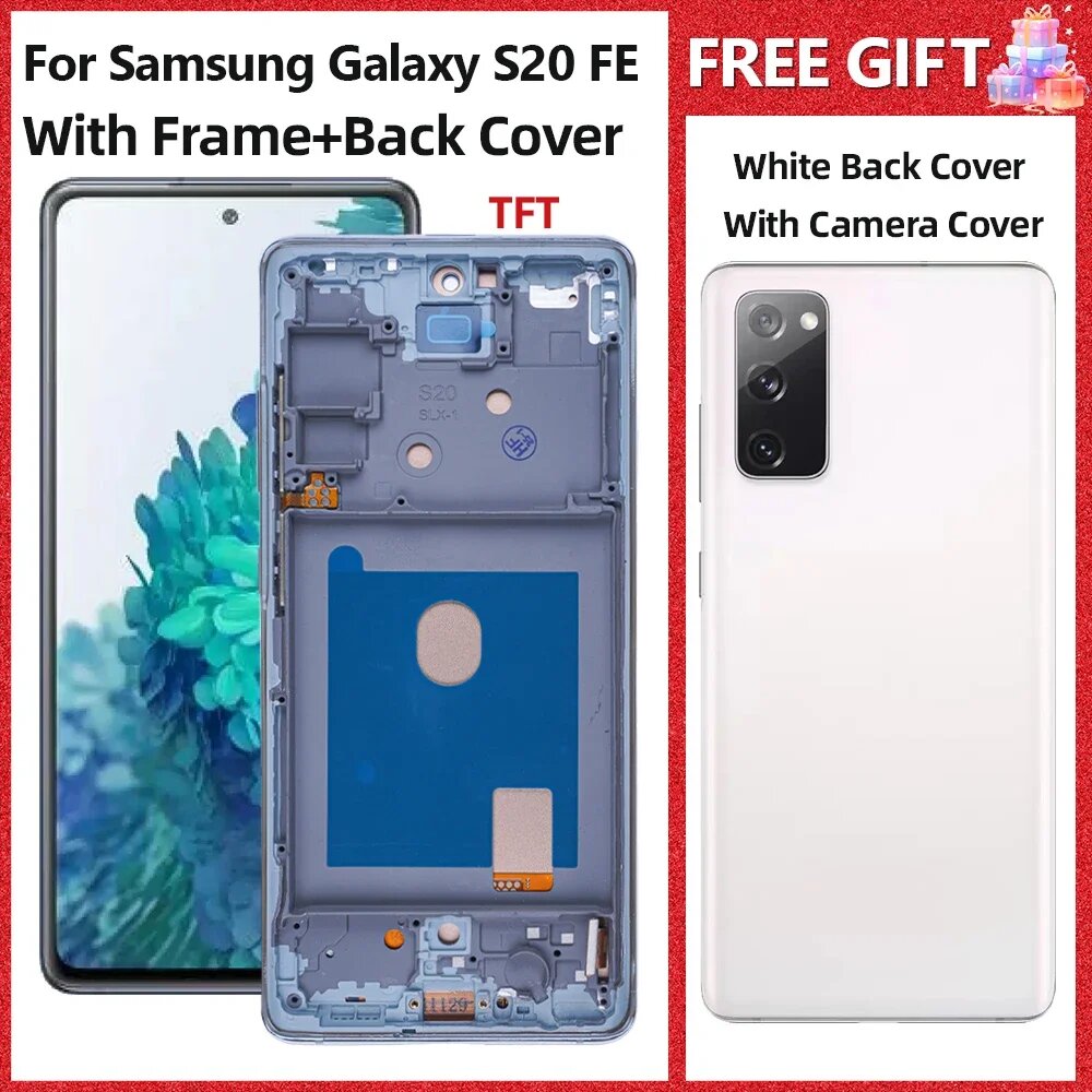 6,5 "ЖК-дисплей для Samsung Galaxy S20 FE SM-G781B SM-G781B/DS ЖК-дисплей с сенсорным экраном в сборе для Samsung S20 FE Замена дисплея TFT White Kit