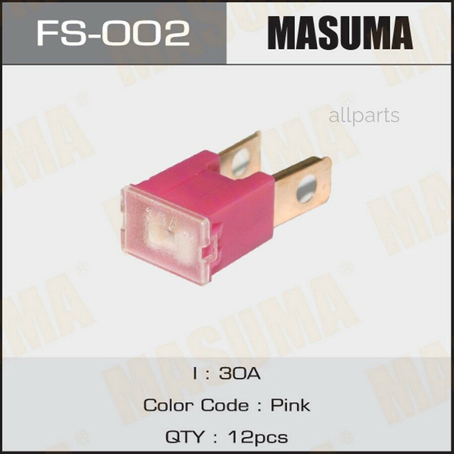 MASUMA FS-002 предохранитель силовой! тип 'папа' 30A розовый\