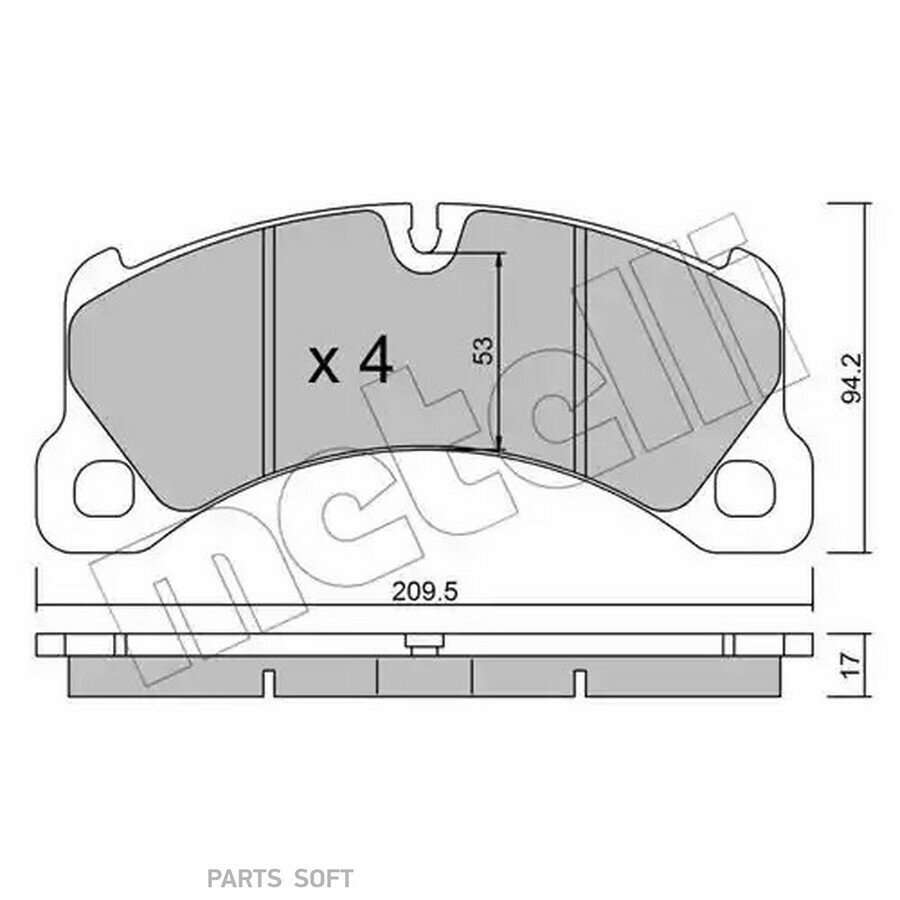 METELLI Колодки тормозные