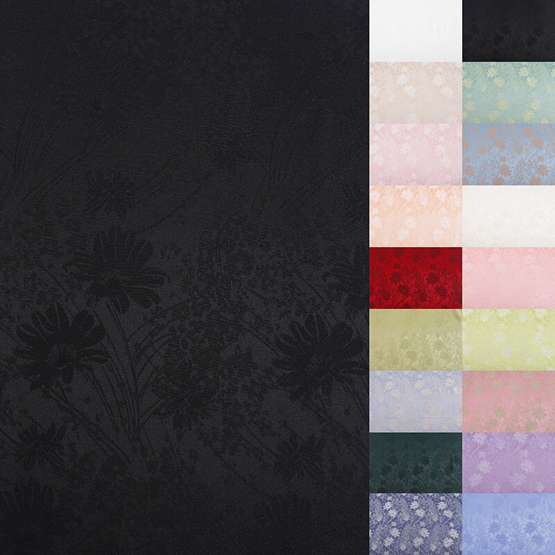 Ткань жаккард из вискозы с темным узором эпифиллума, хорошая драпировка, летний ретро стиль, большой запас доступен