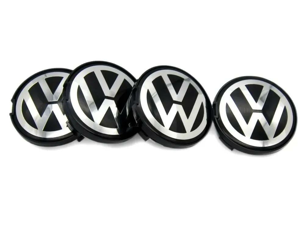 4PCS 65mm колпачки центров дисков для автомобилей, подходящие для Volkswagen Golf Polo Passat Touareg Jetta, аксессуары, колпачки для украшения шин, внешний диаметр 63mm, диаметр посадки 56mm, длина крепления 12mm