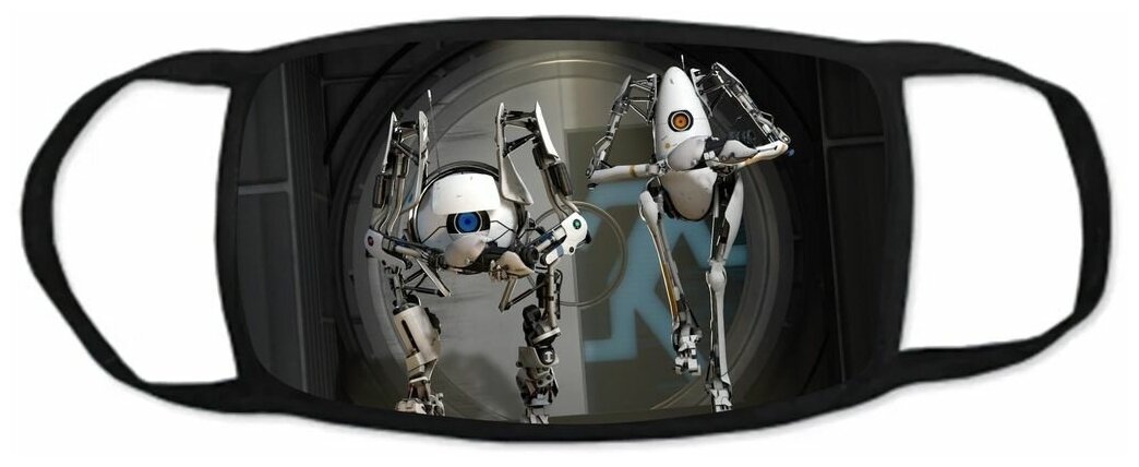 Маска на лицо Portal 2, Портал 2 №1, Детская - 18 на 10 см