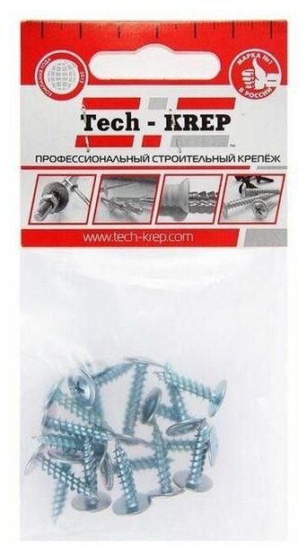 Саморез для тонкого метал. листа 4.2х19 (уп.18шт) пакет Tech-Krep 102389