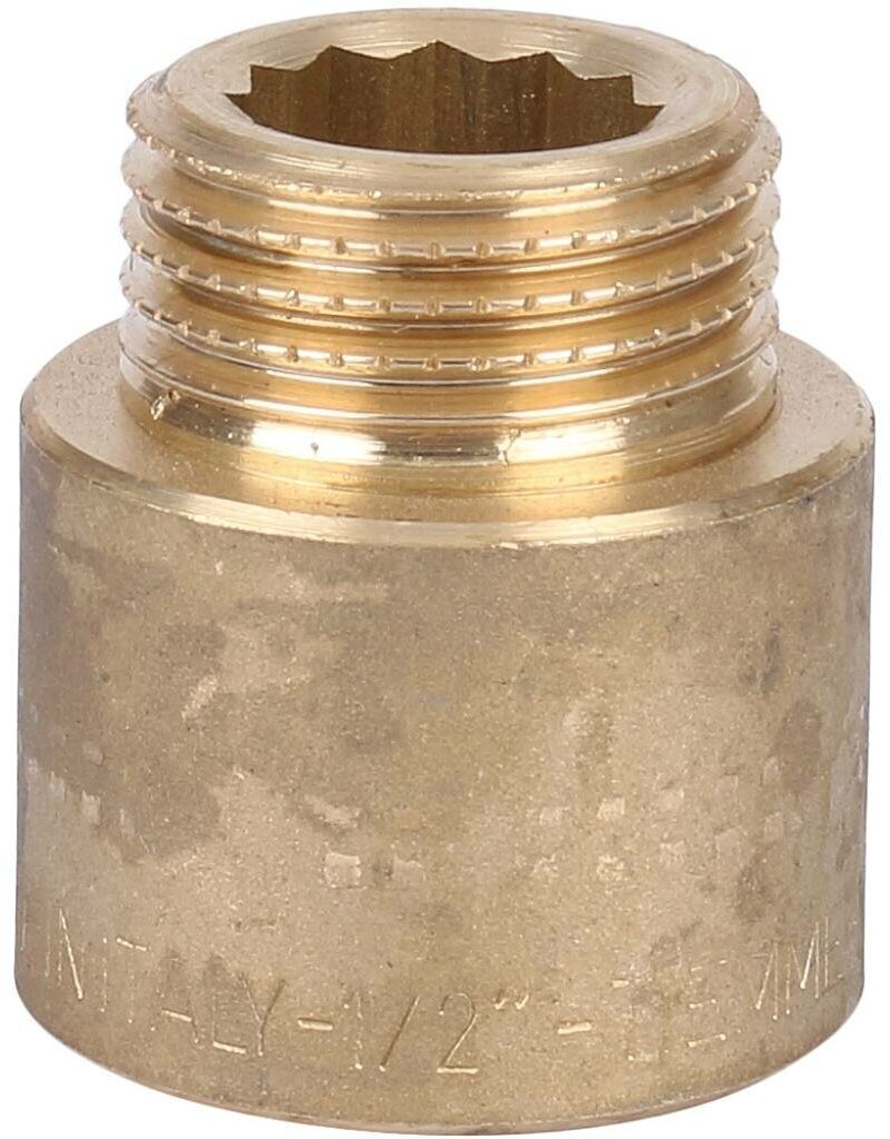 Удлинитель резьбовой 1/2" x 20 мм НР-ВР латунь TIEMME