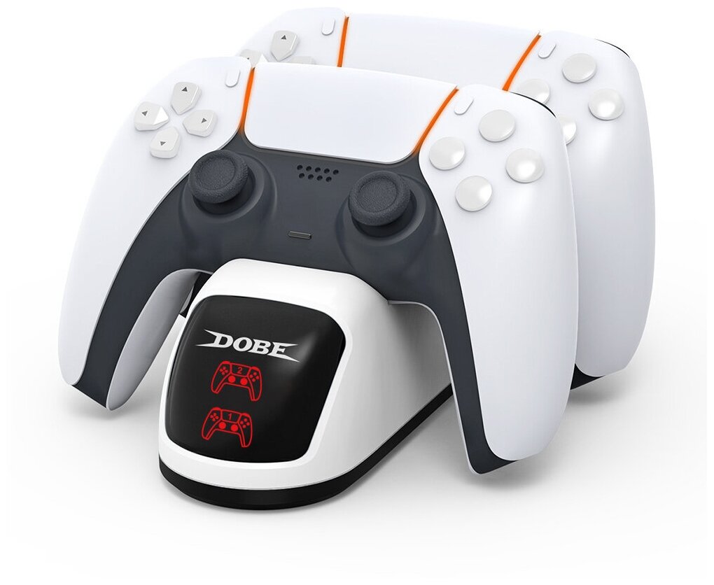 Зарядная станция для 2-x геймпадов Sony DualSense PlayStation 5 (PS5) с быстрой зарядкой DOBE Charging Dock TP5-0515B