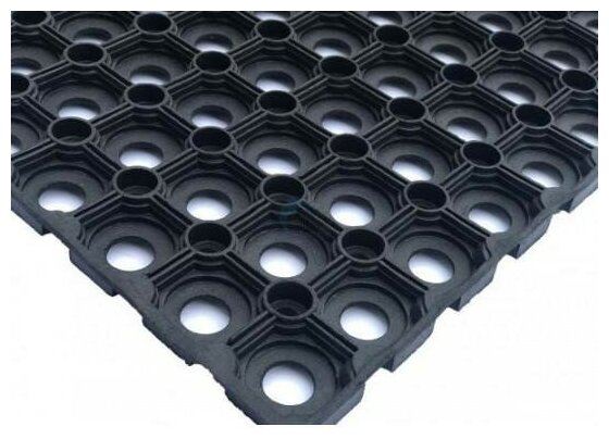 Коврик придверный ComeForte RH Ring, грязесборный, резиновый, 100x150х1,6 см, черный RING