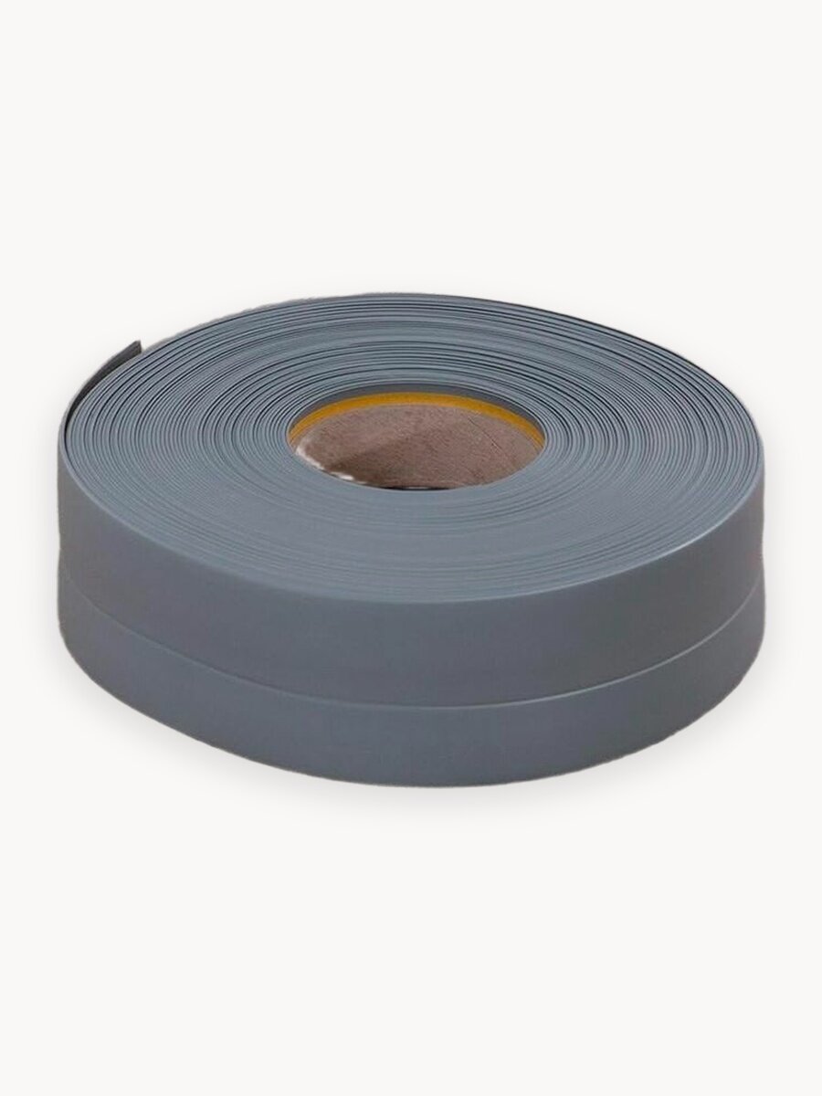 Плинтус напольный самоклеящийся гибкий для столешницы и ванны, серый, 3 метра