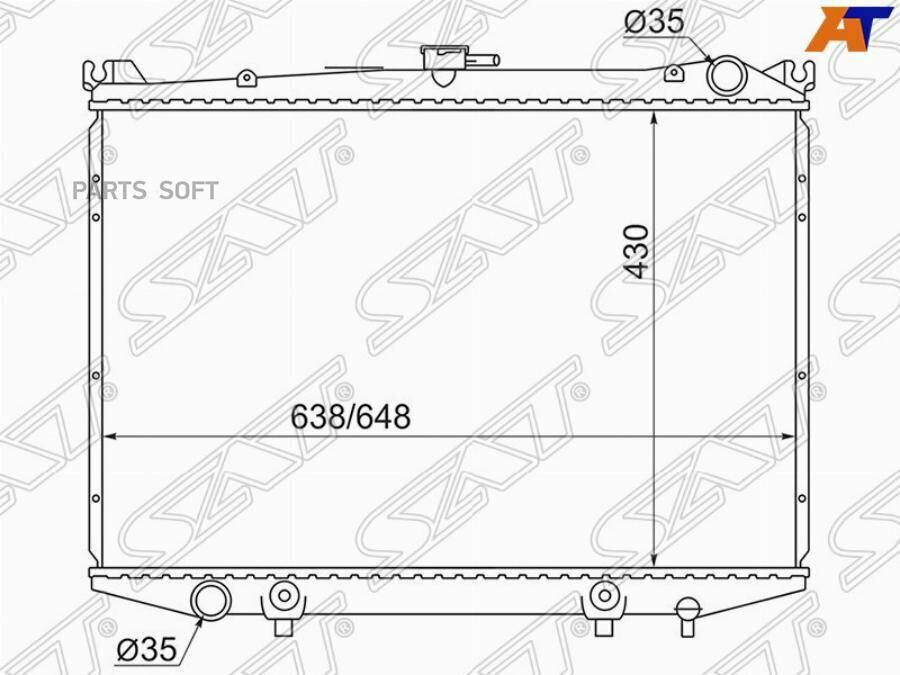 Радиатор Nissan Terrano 86-96 / Datsun 85-96 SAT NS000W21-D | цена за 1 шт