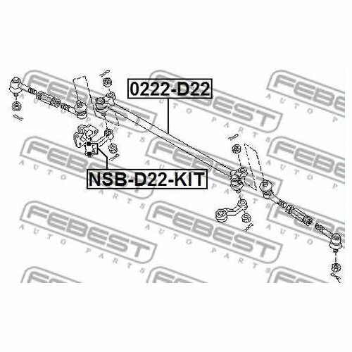 Втулка, рычаг поворотного кулака Febest nsbd22kit