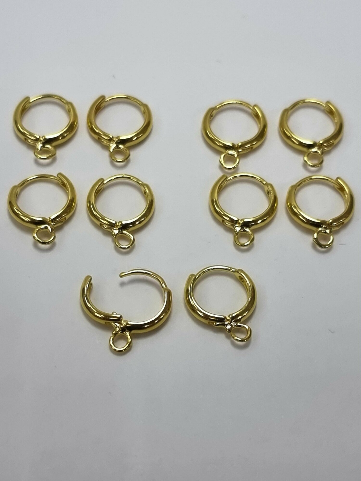 Швензы "Маленькие кольца". Золото. 10шт