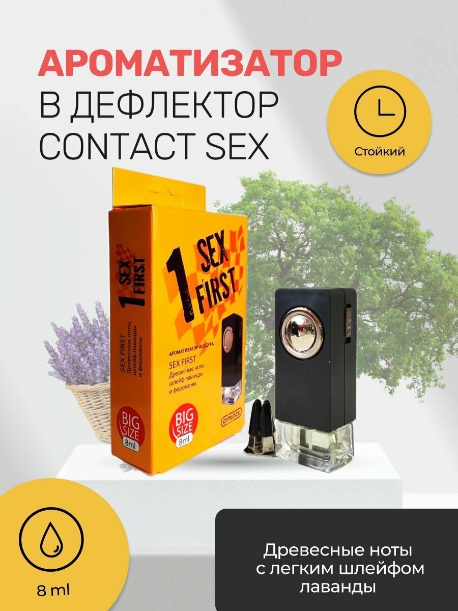 Ароматизатор в дефлектор CONTACT (прохлада ночного сада)SEX FIRST 8мл