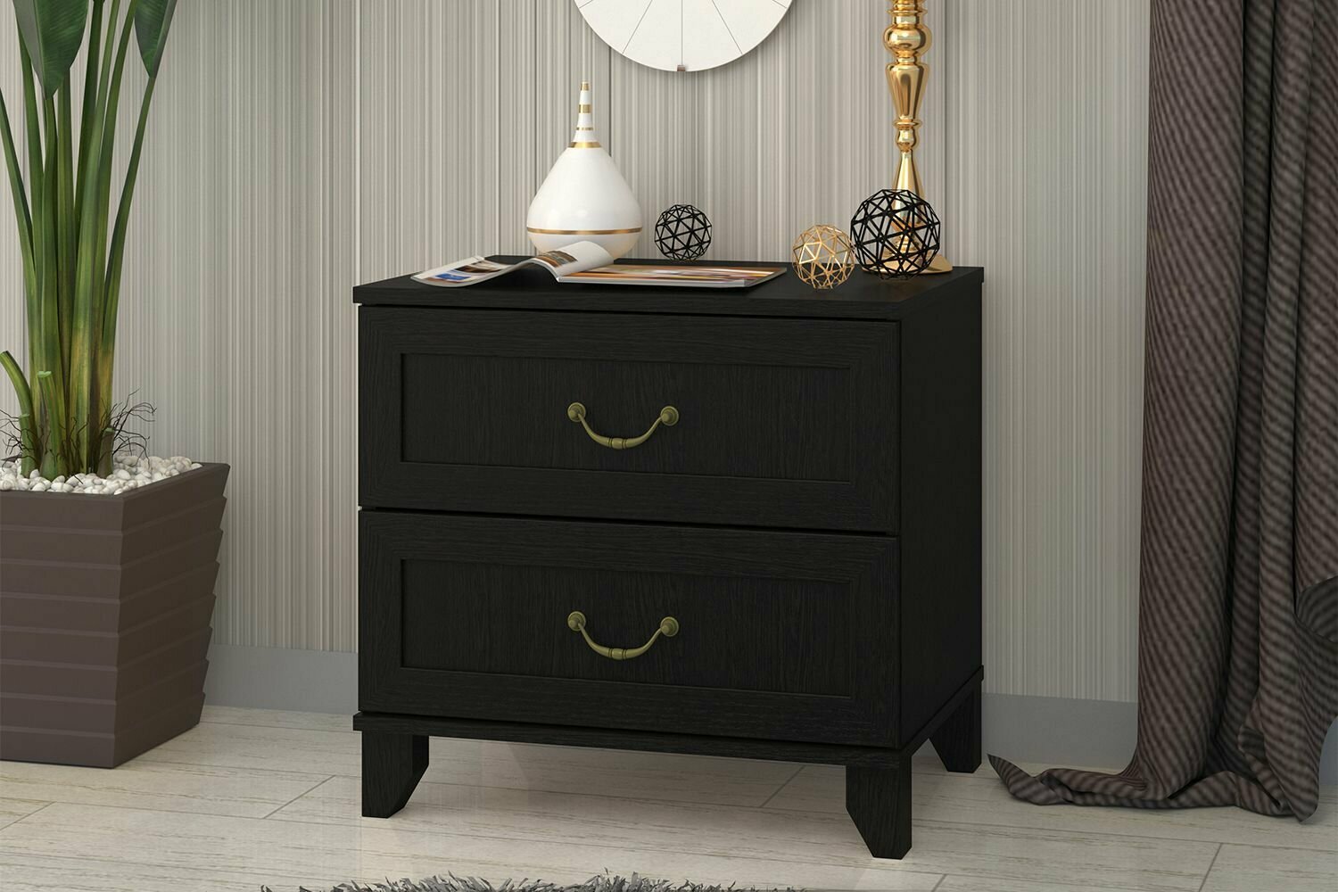 Комод Ренди 15М 60х40х60 венге цаво, рамка квадро МДФ, ножка №3