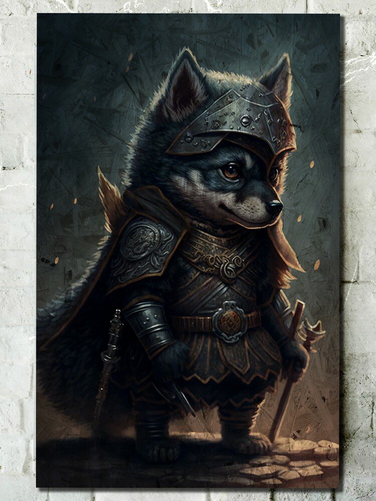 Картина интерьерная на рельефной доске ОСП игры Dark souls Сиф великий волк - 1757