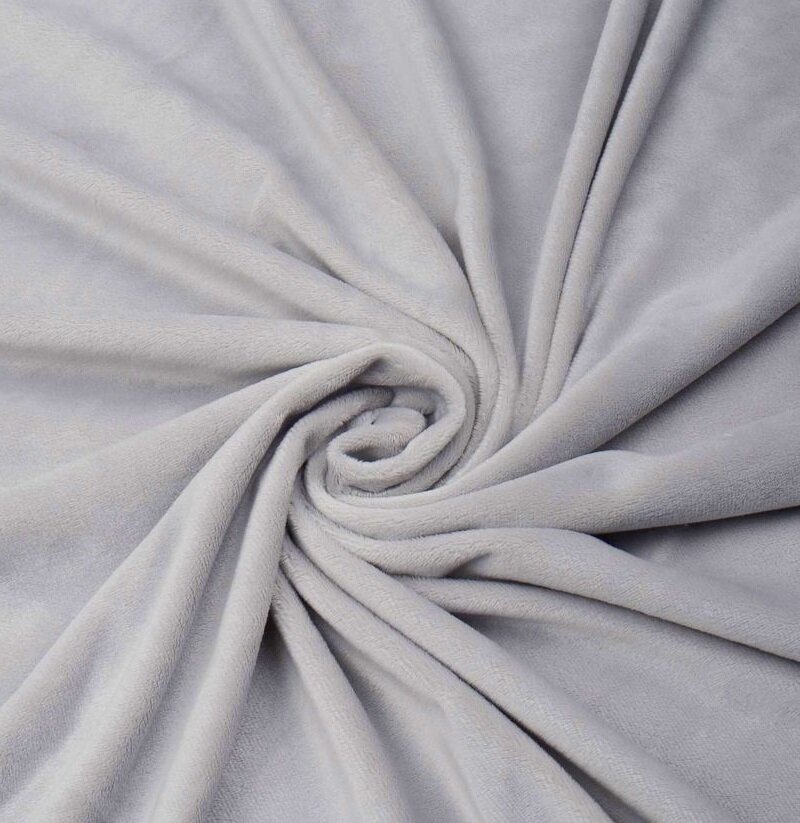 Искусственный мех вельбоа. Цвет светло-серый. Готовый отрез 1*1,5 м.