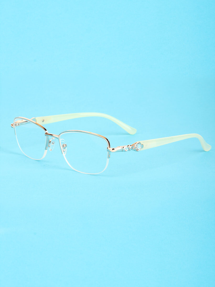 Готовые очки для чтения белые с диоптриями +4.00 футляр