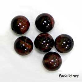 Натуральная бусина Бычий глаз 0003388 шарик 8 мм, цена за 10 шт.