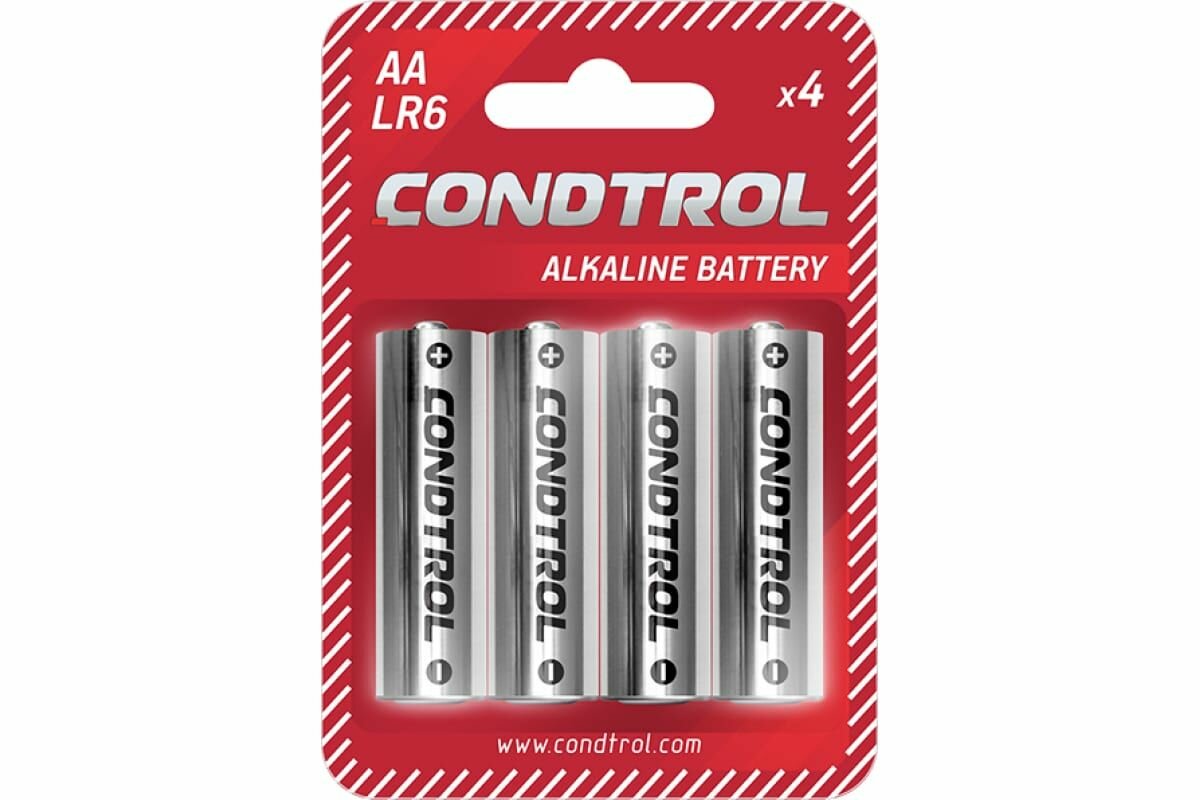 Щелочная батарея Condtrol AA LR6 4 штуки 7-1-040