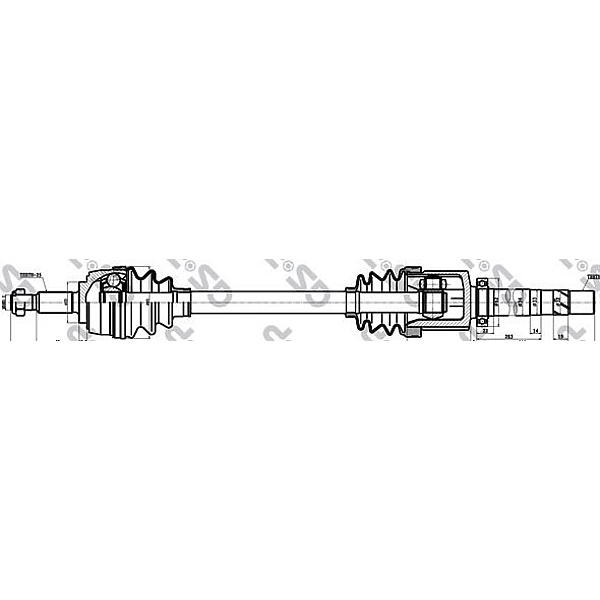 GSP 250400 (7711135414 / 8200198015 / 8200436366) приводной вал