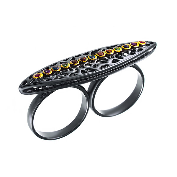 Кольцо, серебро, 925 проба