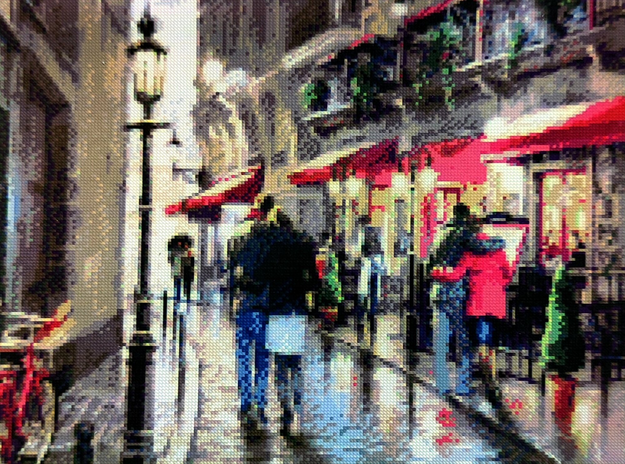 Алмазная мозаика пара, Италия, парень девушка 40x50, Лондон , Нью-Йорк квадратные стразы, Париж, романтика, чёрно-белая