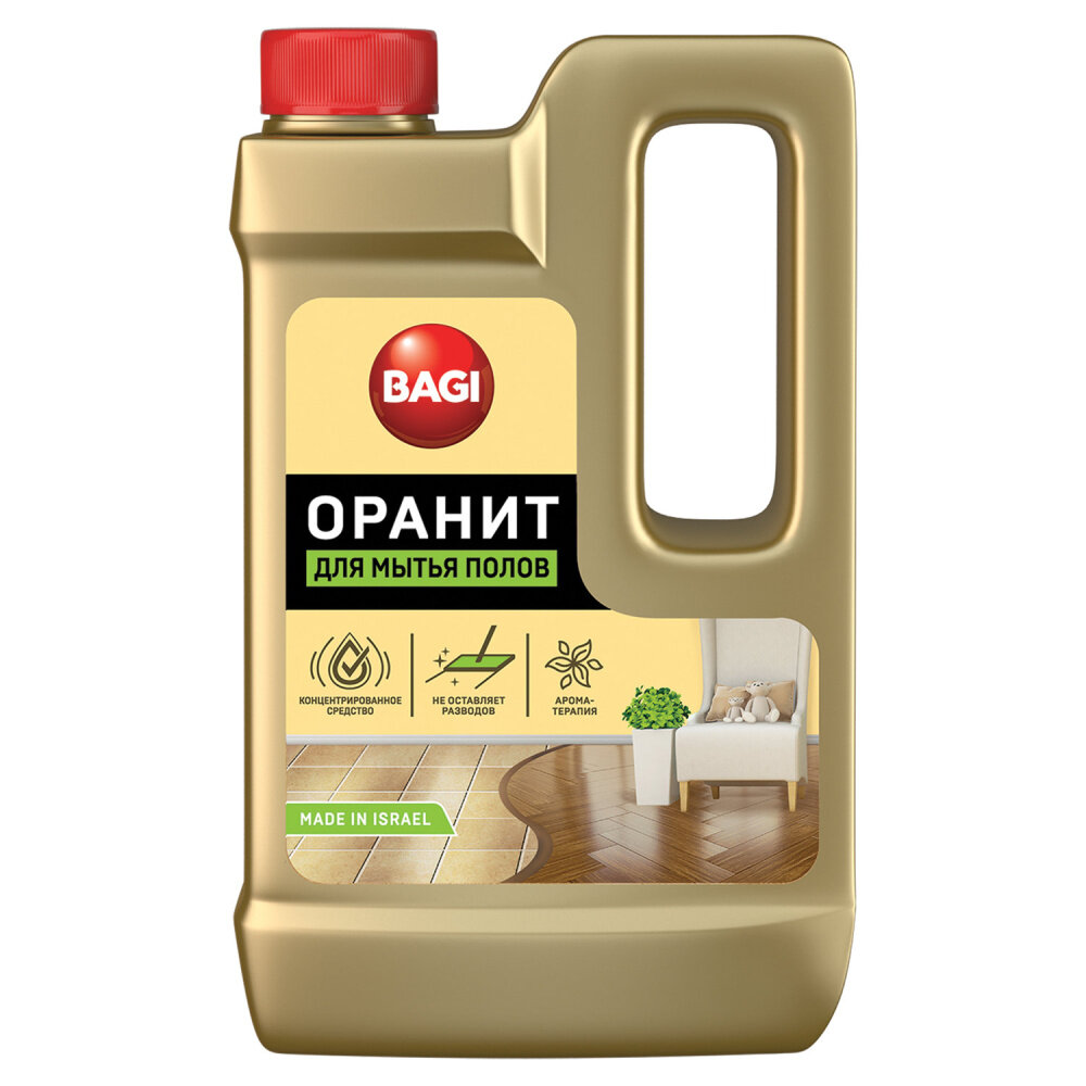 Упаковка 2 шт. Средство для мытья пола 550 мл BAGI оранит, концентрат, H-769107-N