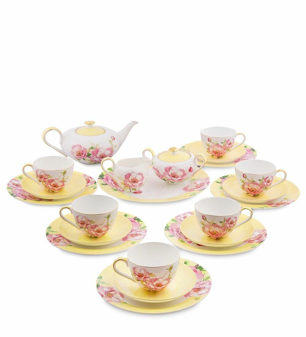 Чайный сервиз на 6 перс. "Пион"