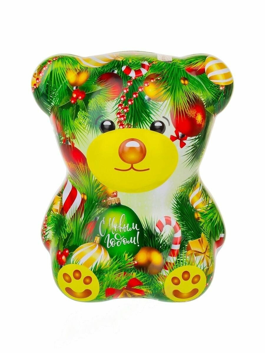 Чай черный листовой Черный дракон в подарочной жестяной банке в виде игрушки-копилки Мишка 50 г