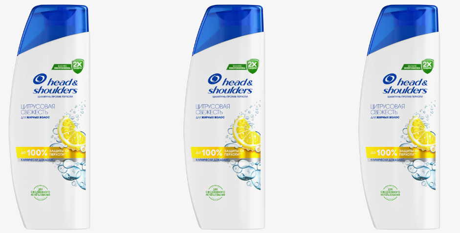 Head&Shoulders Шампунь для волос Цитрусовая свежесть, 200 мл, 3 шт