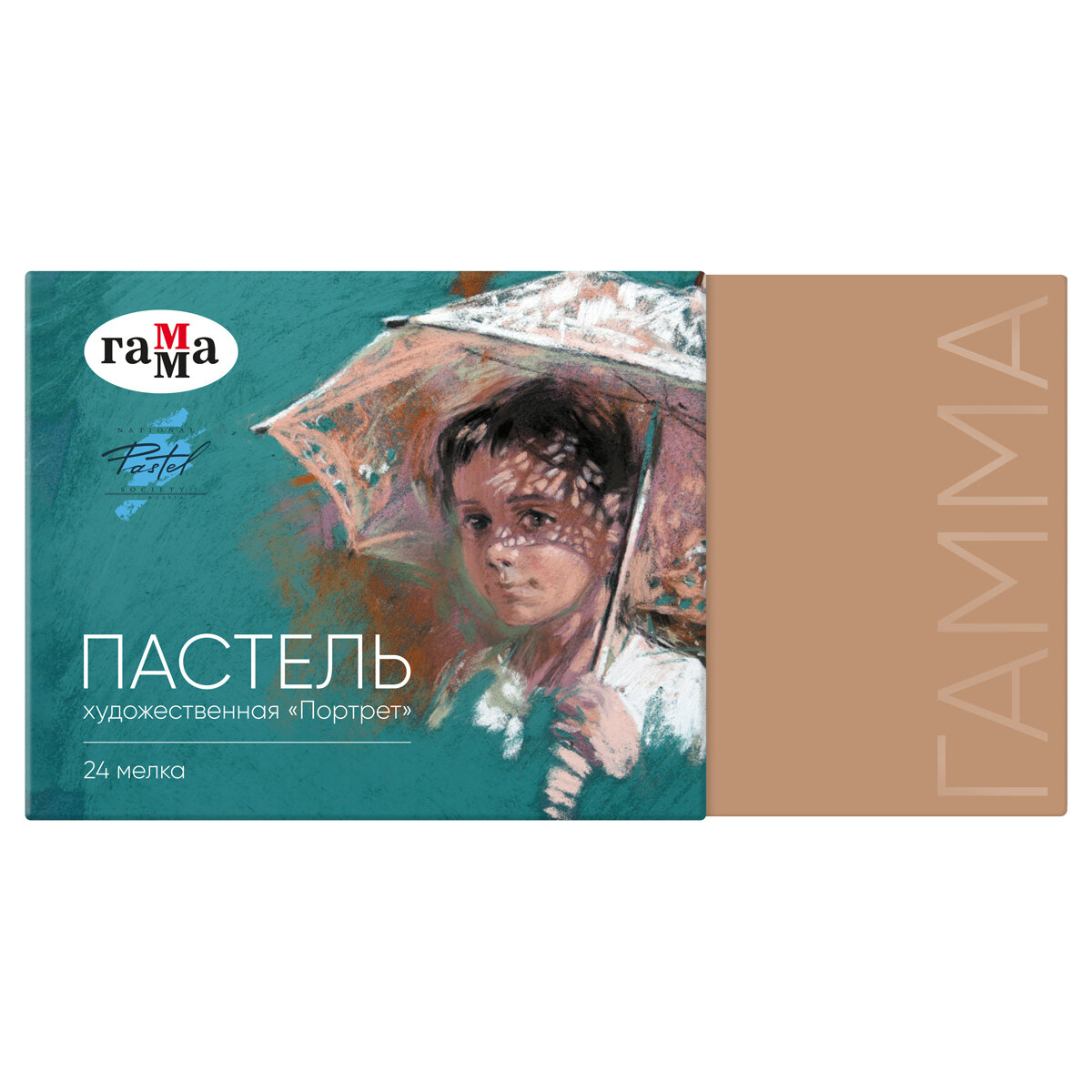 Пастель художественная Гамма, 24 цвета, "Портрет", картон. упак.