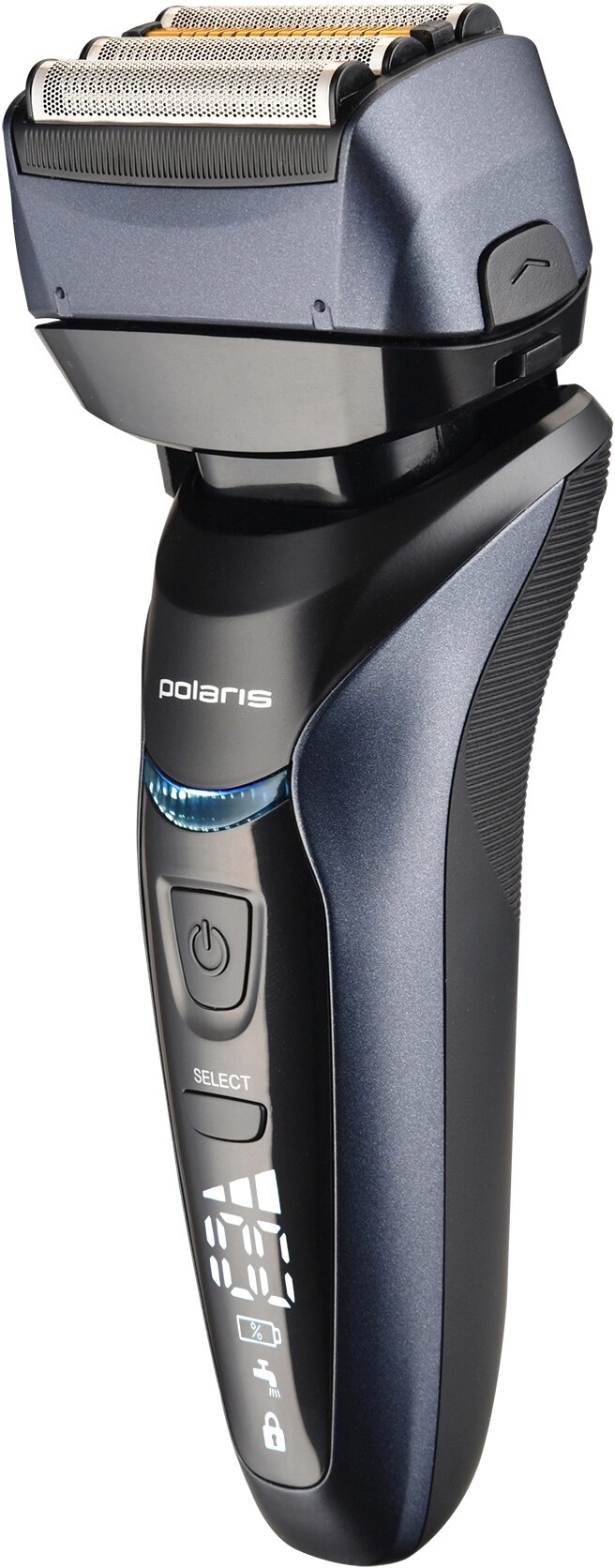 Бритва сетчатая Polaris PMF 1016RC реж. эл:4 питан: элек. сеть/аккум. темно-синий/черный